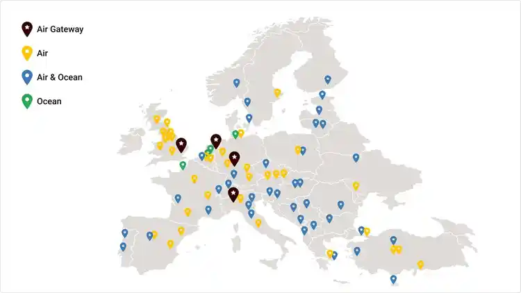 Rutas comerciales de carga en Europa | UPS Supply Chain Solutions ...