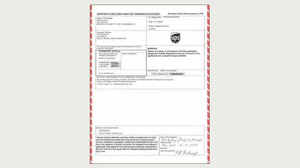 Dangerous Goods Declaration (IATA) | UPS - Germany